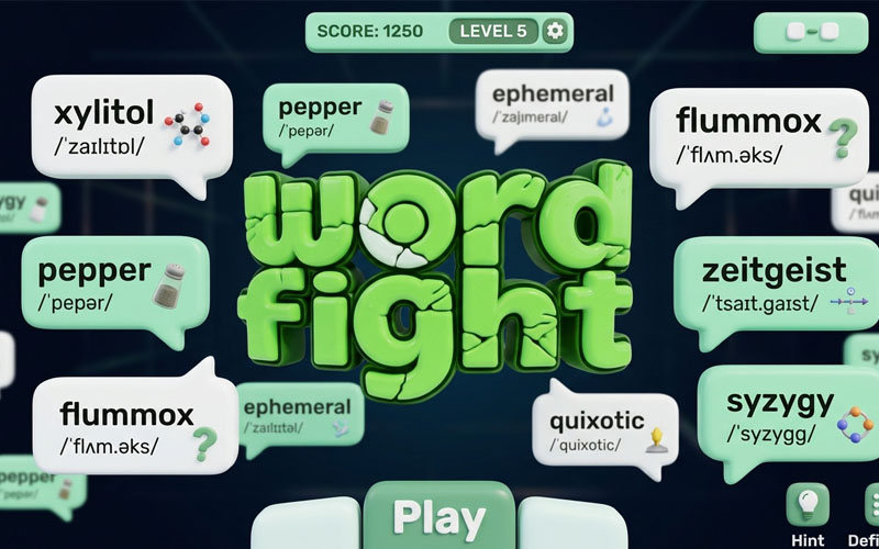 Game Nối Từ Tiếng Anh & Tiếng Việt Online, Chơi Nối Chữ Word Fight